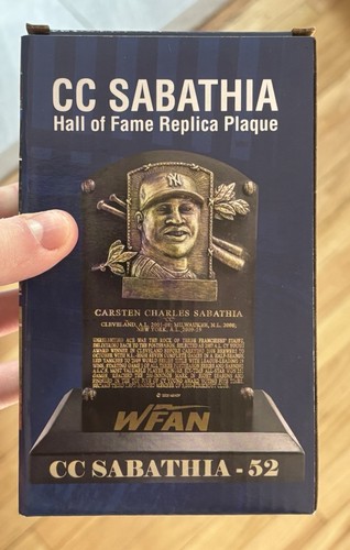 CC Sabathia New York Yankees Hall of Fame Replica Plaque 9/7/25 SGA | eBay