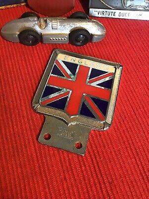Vintage Car Badge - ENGLAND Car Badge - England Union Jack Car Badge ...