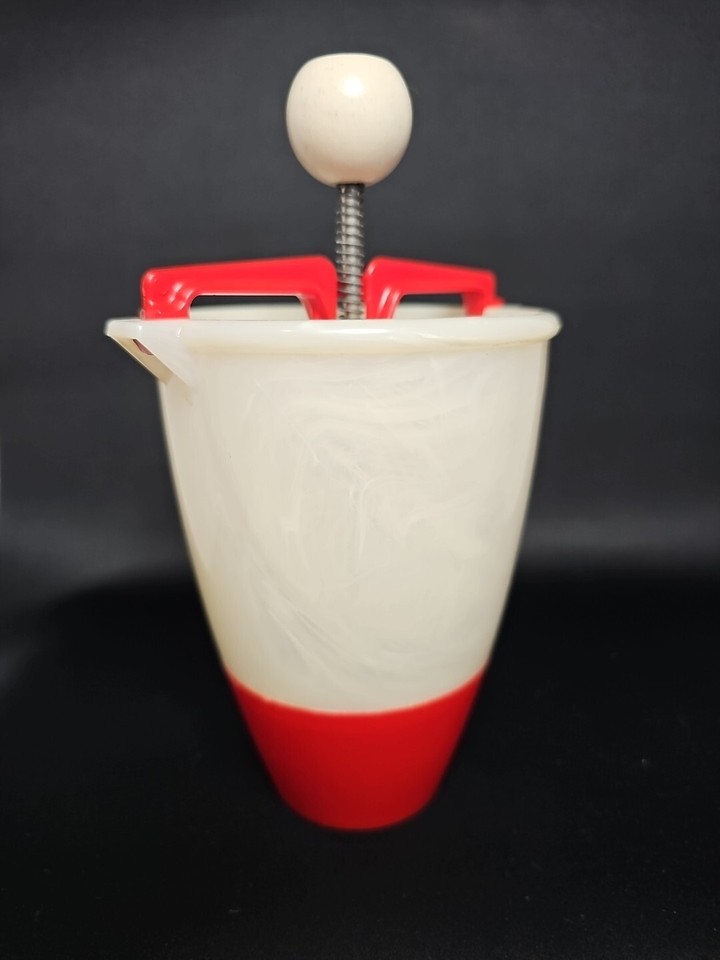 Popeil’s Donut Maker Dropper Doughnut Marbled White Red Plastic | eBay
