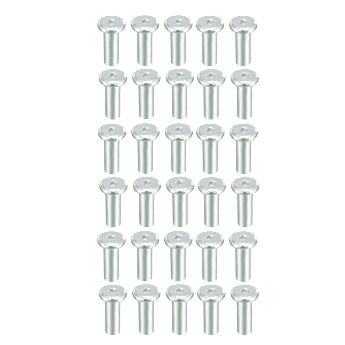 M6x22mm+Rivet+Hex+Socket+Head+Insert+Nut+Screw+Post+Nickel+Plated+30pcs ...