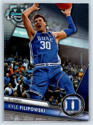 Kyle Filipowski 2023-24 Bowman University Chrome Duke Blue Devils #23 ...