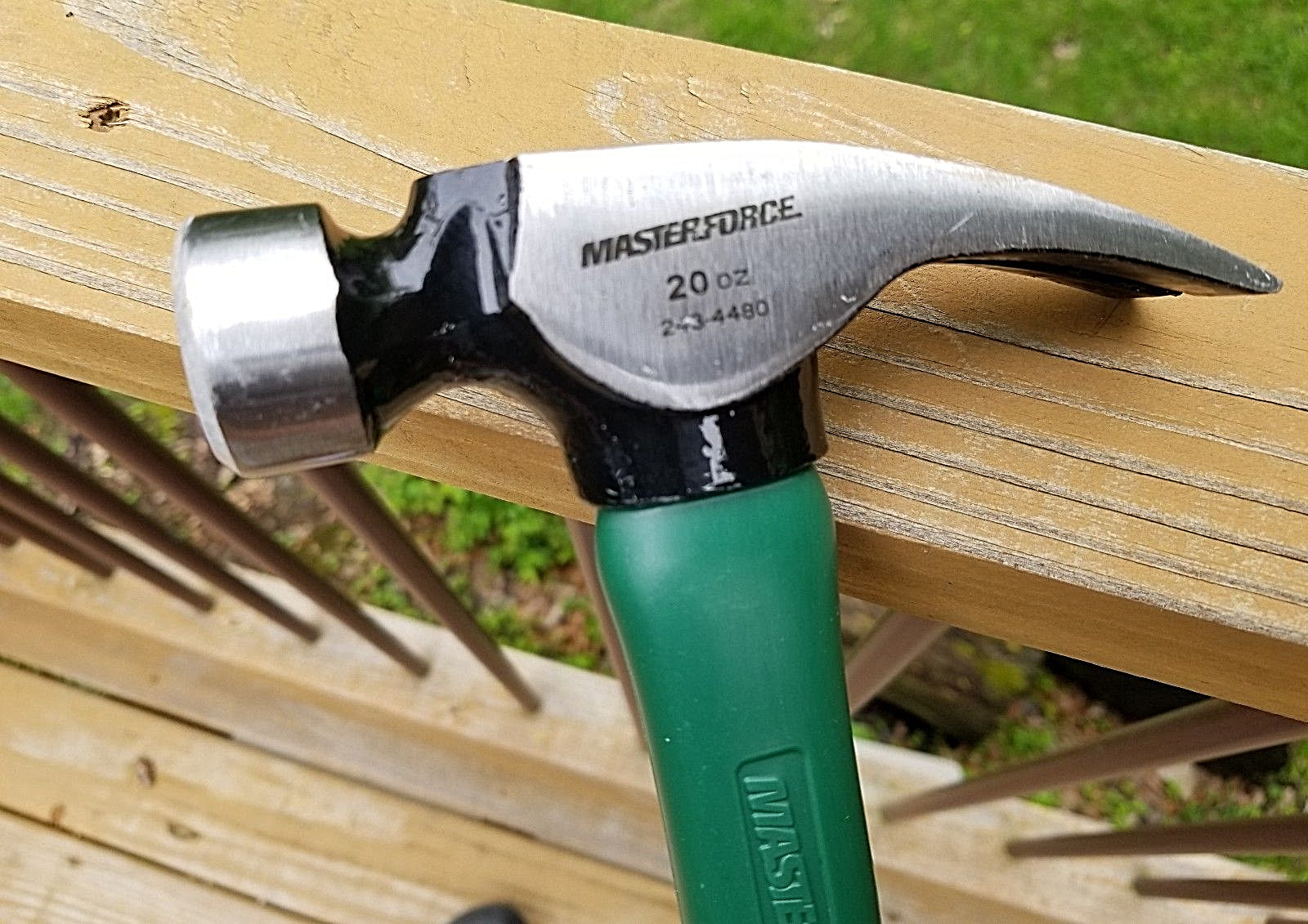 Masterforce 20 oz. Fiberglass Rip Hammer with Nail Start FREE FAST ...