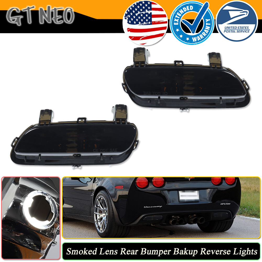 LH+RH Smoked Black Rear Bumper Backup Reverse Lights For 2005-2013 ...