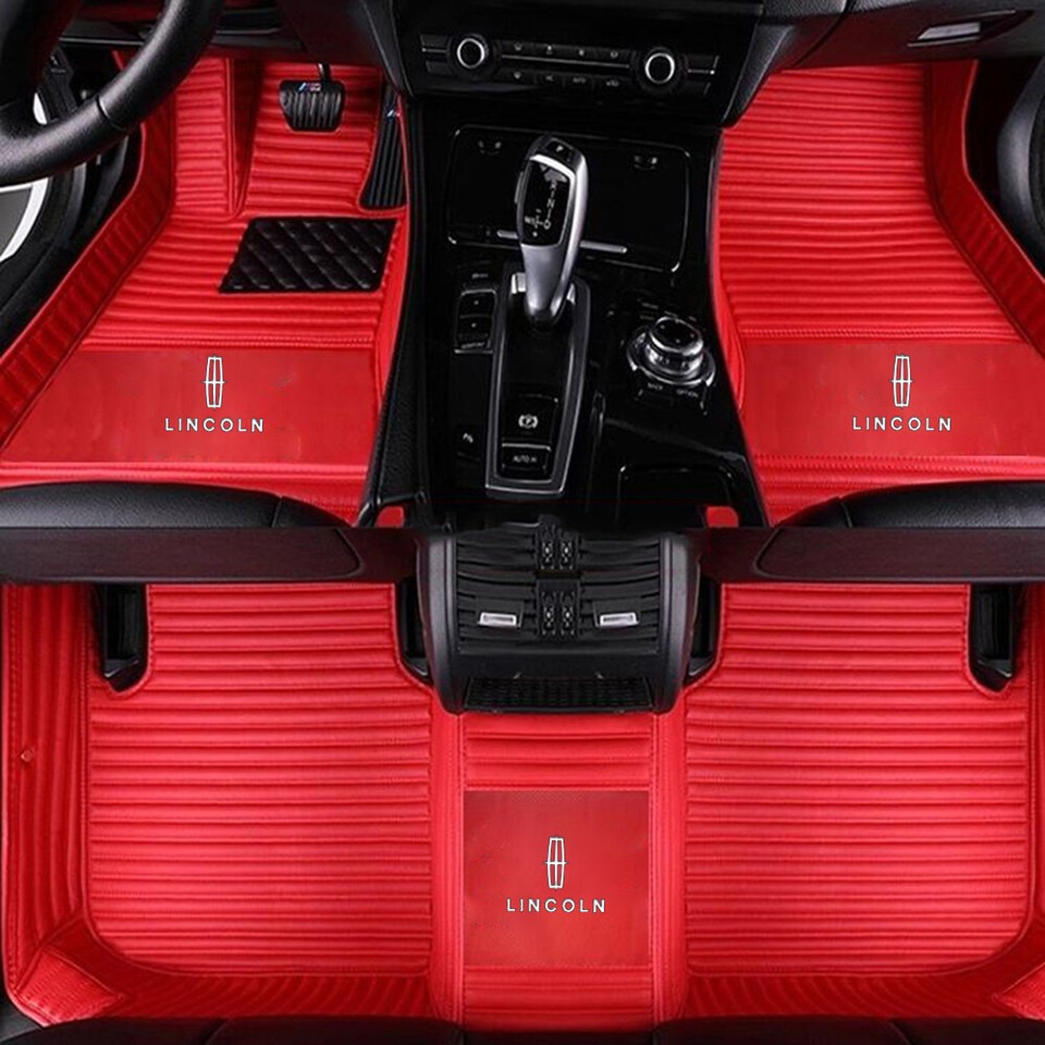 For Lincoln Auto Waterproof Car Floor Mats Custom Cargo Front Rear ...