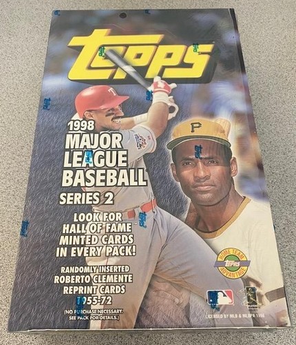 1998 TOPPS MLB BASEBALL SERIES 2 FACTORY SEALED HTA HOBBY JUMBO BOX ...
