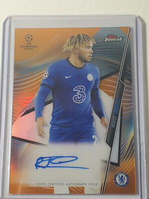 2020-21 Topps Finest Reece James /25 Orange Autograph - Chelsea ...