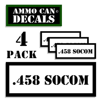458 SOCOM Ammo Can Decals Ammunition Ammo Can Labels 3"x1.15" Vinyl ...