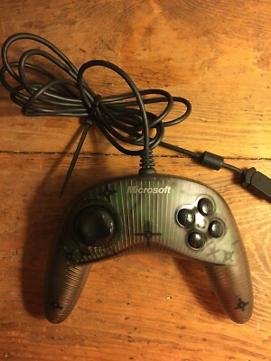 Vintage Microsoft Sidewinder Plug & Play PC Game Pad Clear/Green USB ...