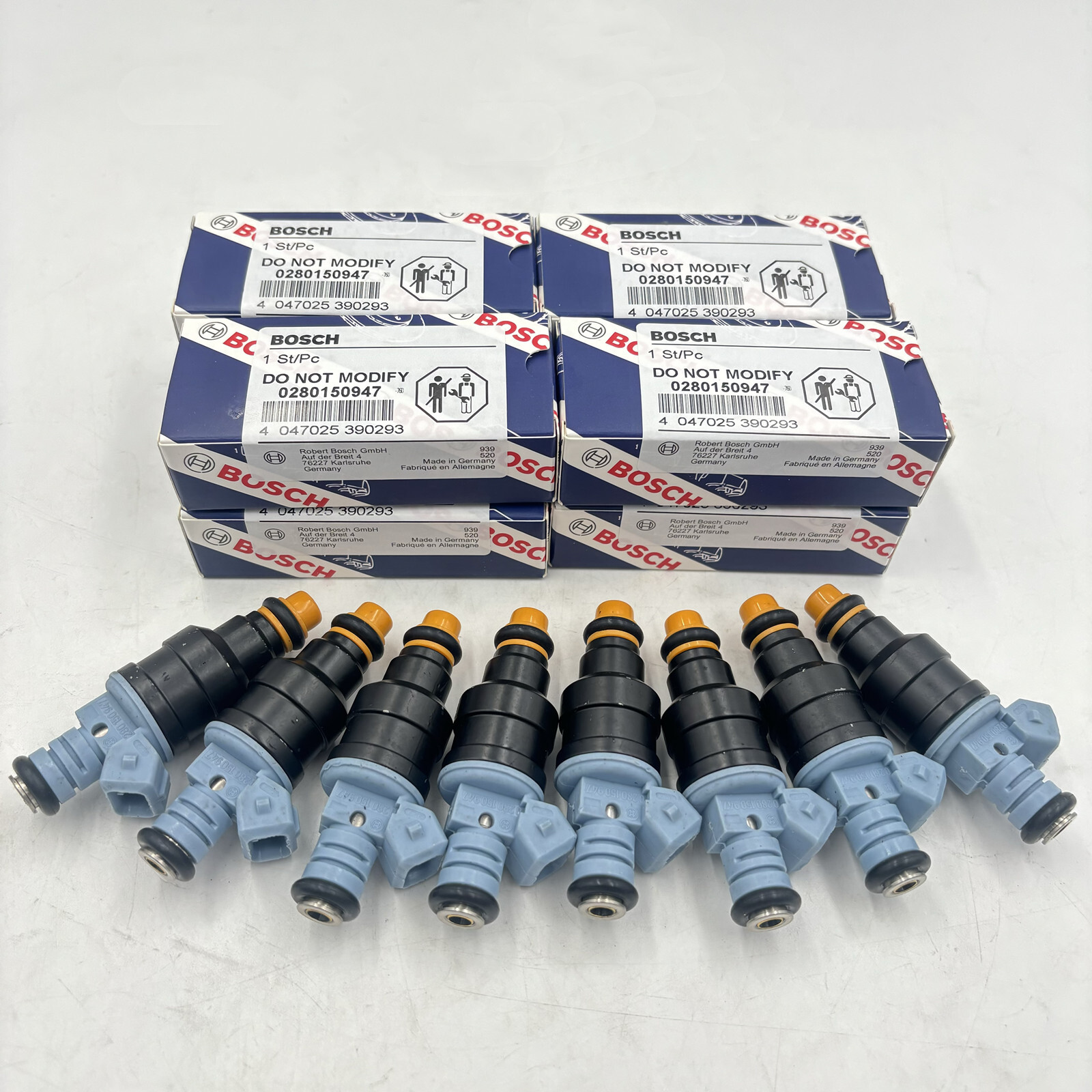 8X Genuine OEM BOSCH 0280150947 25LB Fuel Injectors For Ford F250 F350 ...