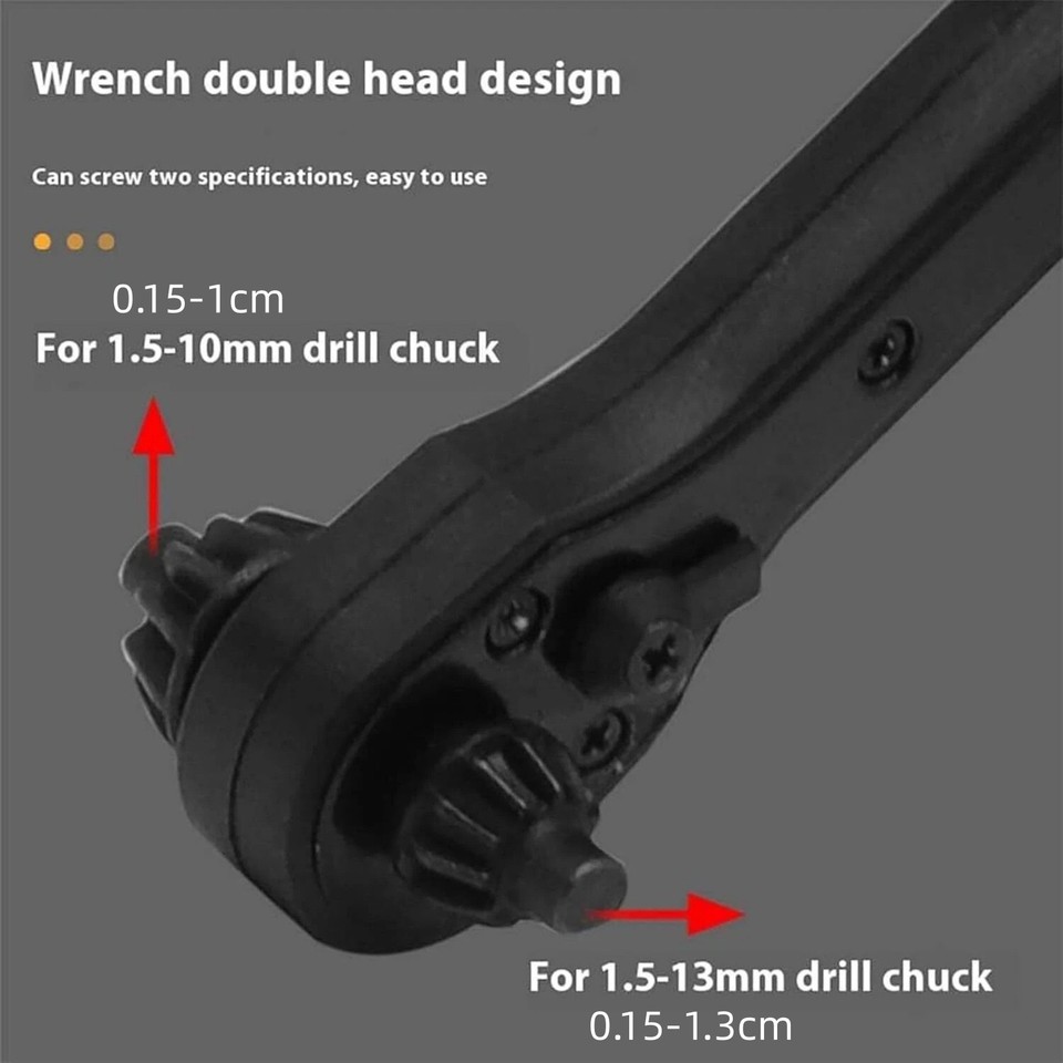 2-in-1 Ratchet Spanner Drill Chuck Key Wrench Universal Chuck Key ...