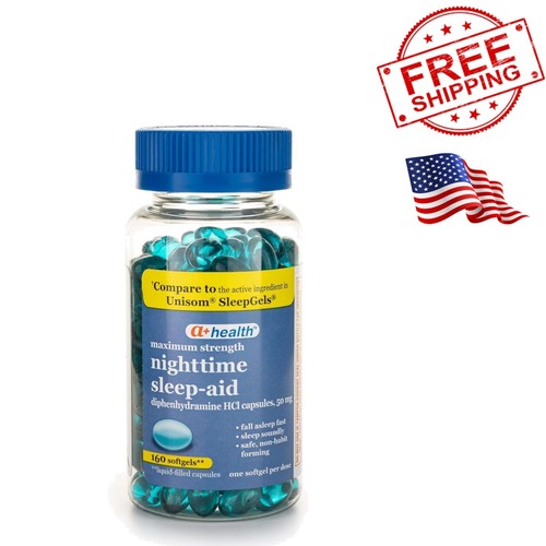 Nighttime Sleep Aid Softgels 50mg - Fast-Acting, 160 Count, Adult | eBay