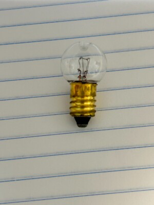 461 Dimple Train Clear Bulb Lamp 14V E10 Copper Nickel Plated Screw ...