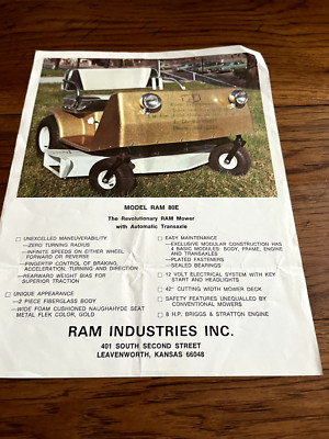 Ram 80E Lawn Mower Brochure BAOH | eBay