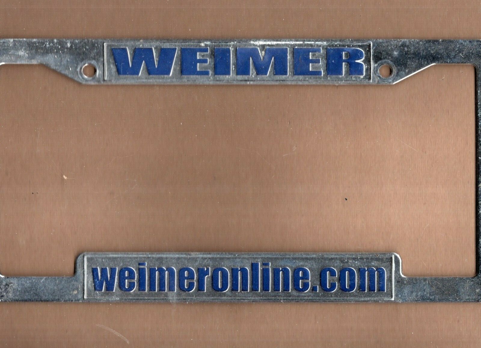 WEIMER AUTOMOTIVE AUTO DEALERSHIP LICENSE PLATE CAR TAG FRAME-METAL | eBay