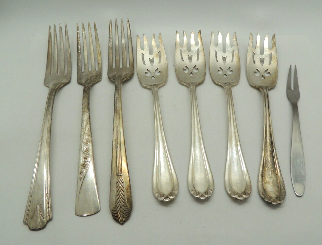 Vintage Silverplate Forks Lot Crafting Collecting Community Silver WM ...