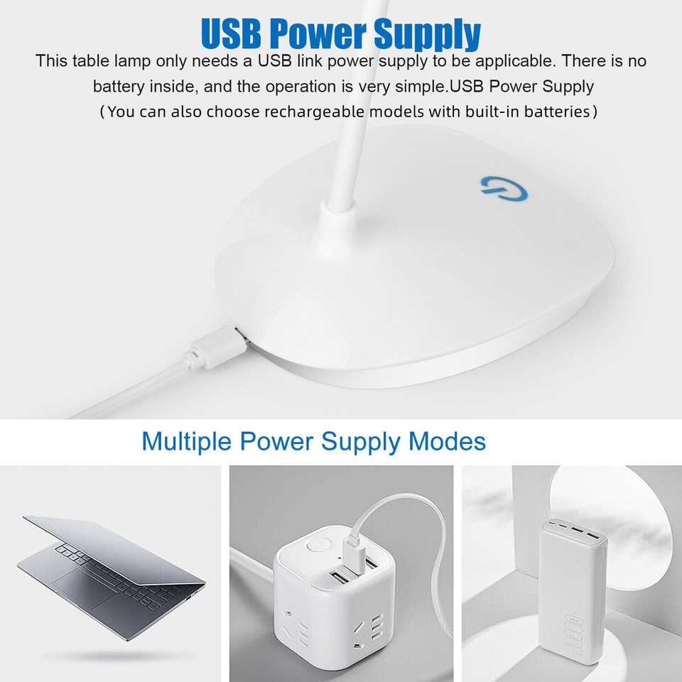 LED Desk Lamp Touch Sensor Reading Foldable Table Lamp Eye Caring ...