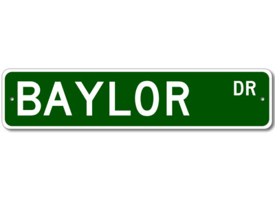 Baylor Drive Street Sign Personalized Custom Last Name Metal Sign ...