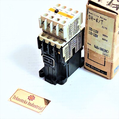 FUJI ELECTRIC SH-4 RELAY / SZ-A22 CONTACT BLOCK 110VAC COIL | eBay