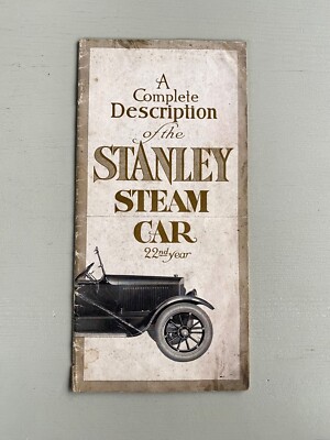 Antique STANLEY STEAM CAR Advertising Brochure WWI Era Complete ...