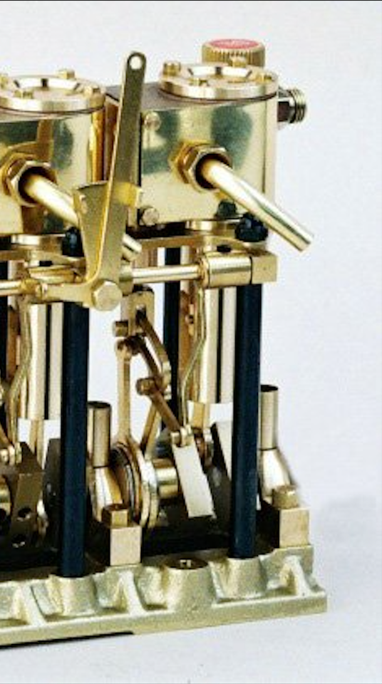 SAITO Steam engine for model ship marine boat T3DR Duplex 3-Cylinder ...