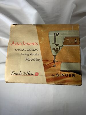 Vintage Singer Touch & Sew Deluxe Zig-Zag Attachments Sewing Machine ...