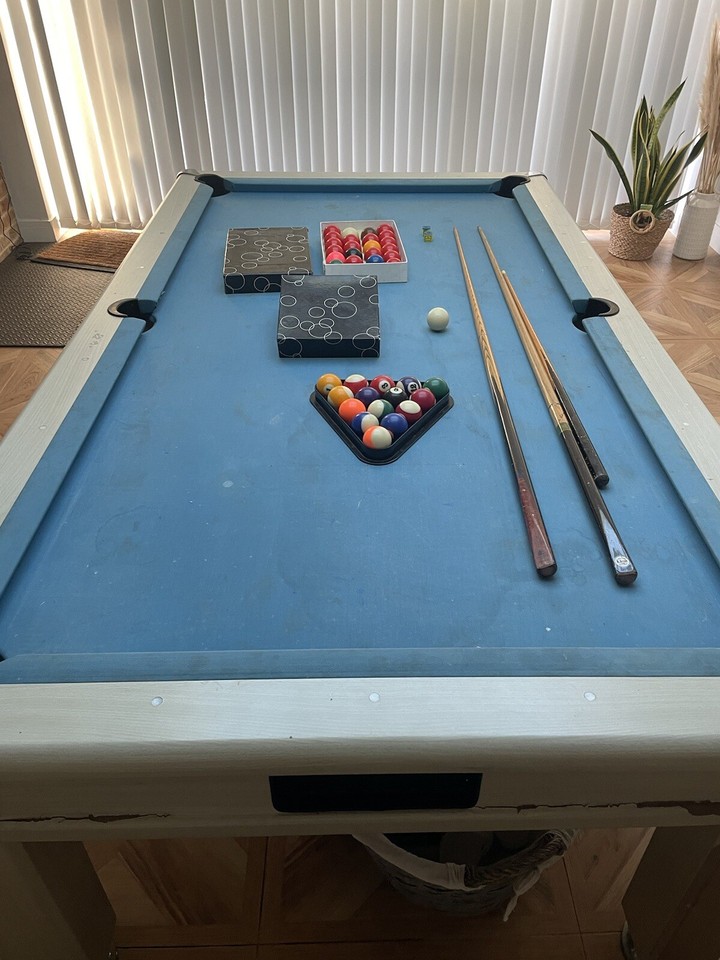 7ft x 4ft American Style Pool Table, Slate Bed. | eBay UK