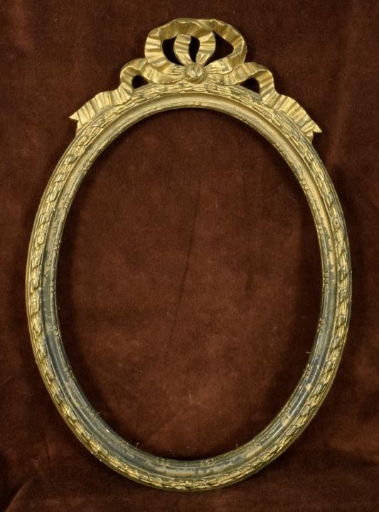 Superb Large Antique French Gesso On Wood Gilded Oval Picture Frame ...