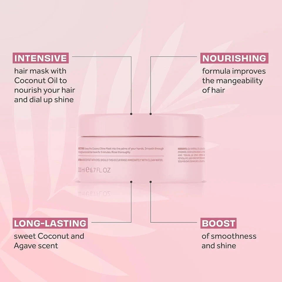 Lee Stafford LEE S COCO LOCO W/AGAVE COCONUT SHINE MASK 200ML Free ...