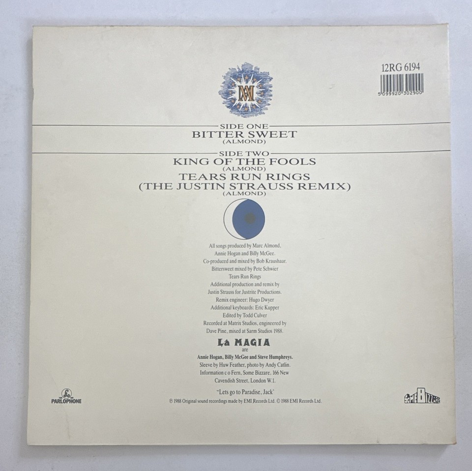 Marc Almond - Bitter Sweet / Tears Run Rings 12" (Soft Cell) G/F VG+ ...