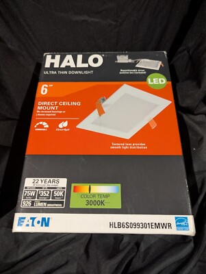 Halo HLB 6in. Square, Canless Recessed Integrated LED Light Kit | eBay