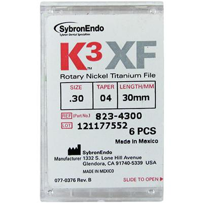 Endodontic K3 XF NiTi Files – 30 mm By Kerr (6/pack) | eBay