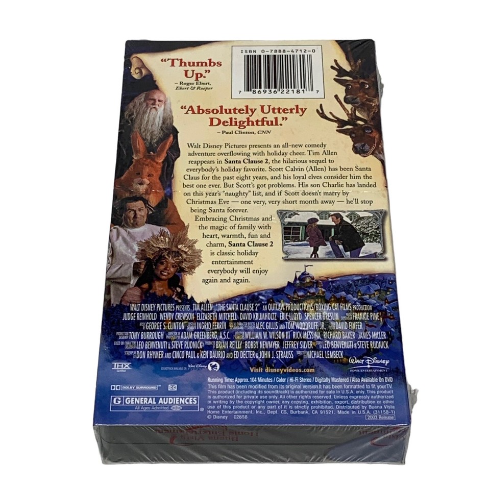 The Santa Clause 2 (VHS, 2003) Brand New Sealed Tim Allen Christmas ...