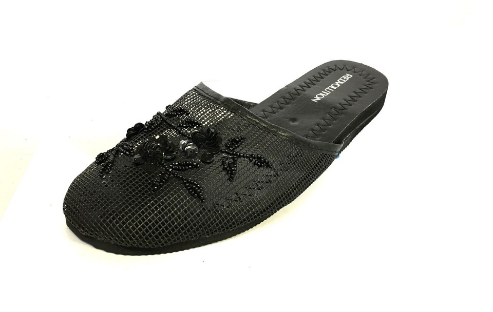 WHOLESALE LOT 24/48 Pairs Chinese Mesh Floral Beaded Sequins Slippers ...
