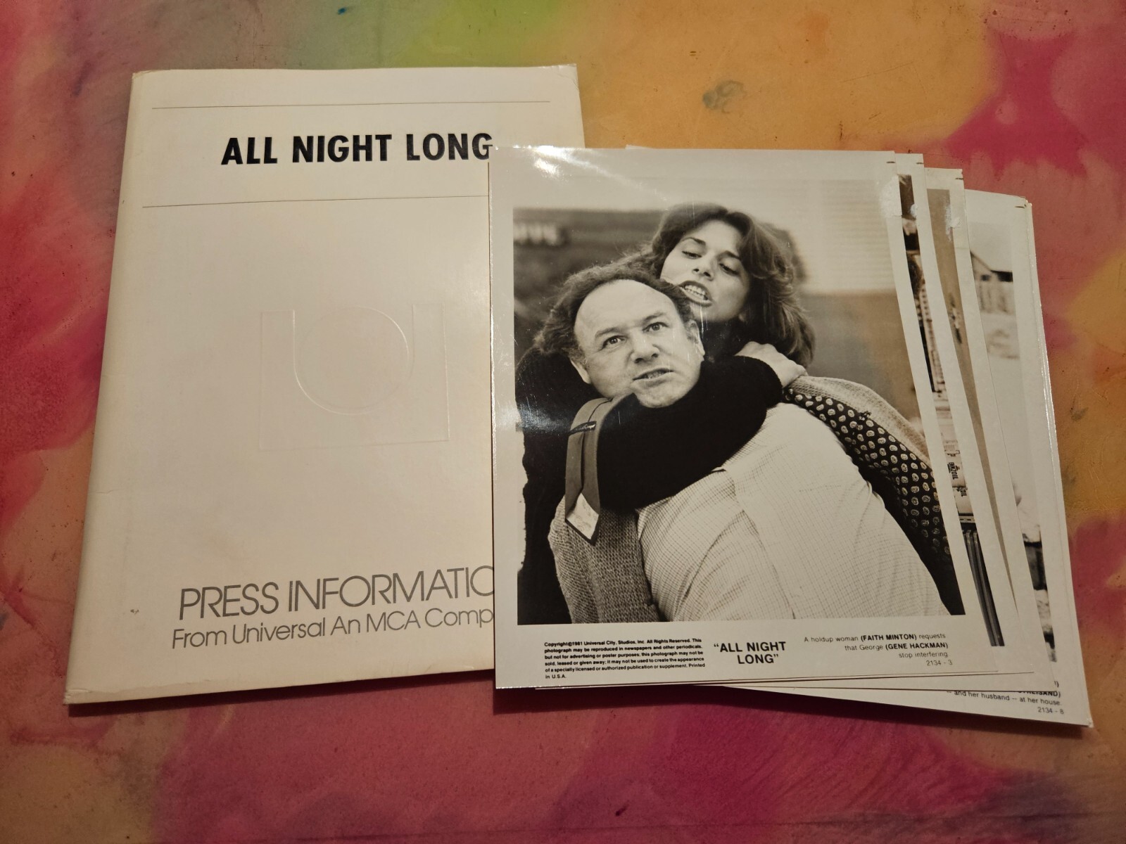 1981 ALL NIGHT LONG Original Presskit w/Stills Gene Hackman, Barbra ...