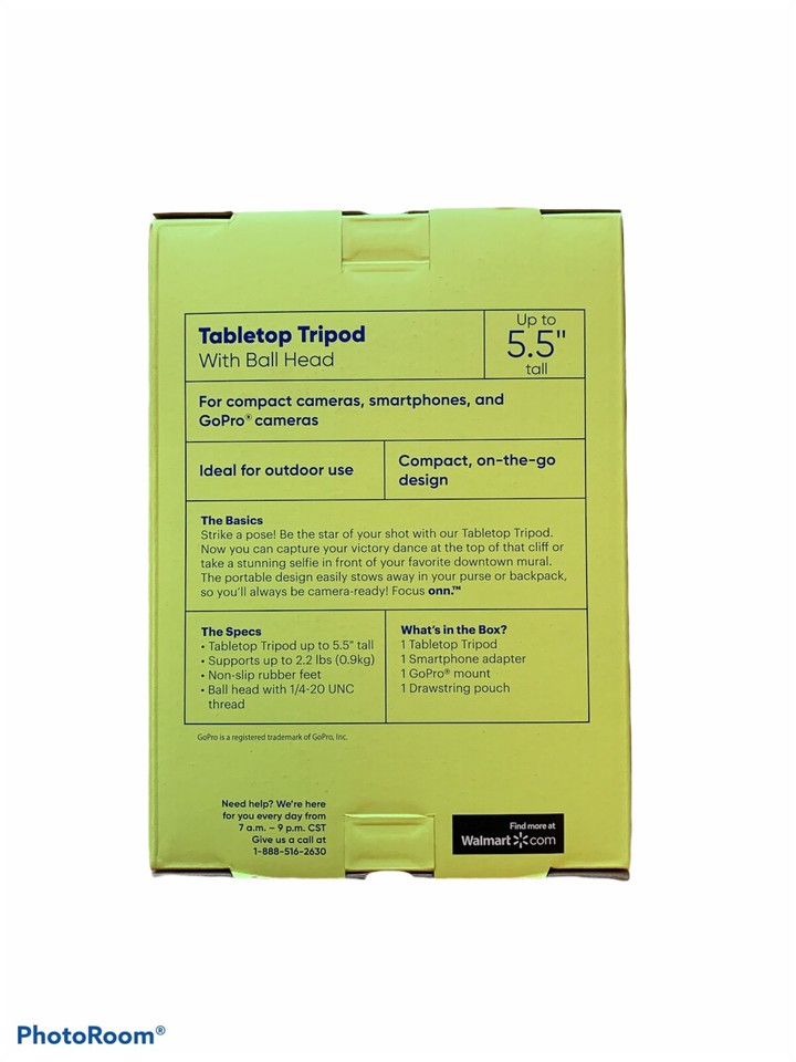 Onn Tabletop Tripod with Ball Head, 5.5 in (100014106) Brand New!!! | eBay