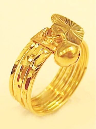 18k gold 7 days ring with bell/ heart ( size 4.5) | eBay