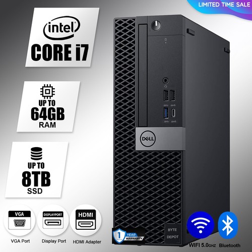 DELL Desktop Computer PC i7,up to 64GB RAM,8TB m.2 SSD, Windows 10/11 ...