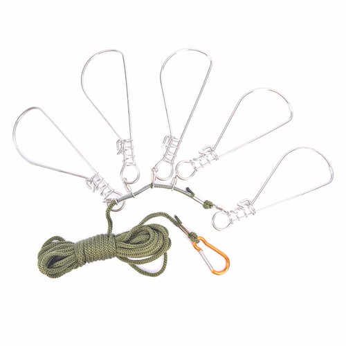 Fishing Lock Buckle fishing Snaps Chain Stringer With Float Live Fish ...