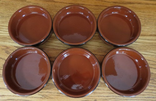 Cermer Glazed Terra Cotta Ramekins Creme Brulee Flan Dip Dish Set of 6 ...