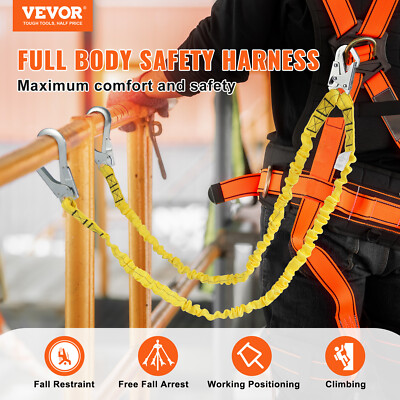 WEB-T-38-6 Lanyard 38mm Wide Safety Fall Protection Lanyard - 6 Ft (1 ...