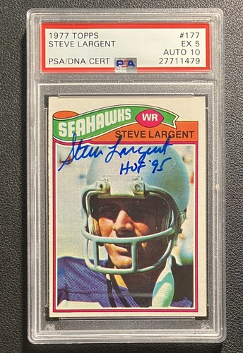 1977 Topps Steve Largent RC PSA 5 EX Signed PSA/DNA Authentic Auto ...