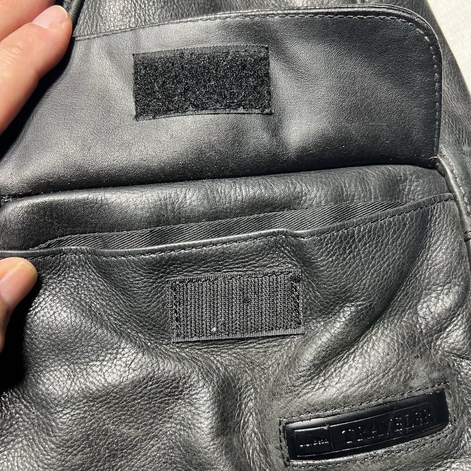 LL Bean Black Leather Healthy Back Ameribag Sling Backpack Crossbody ...