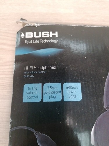 Bush Wired Hifi Headphones - Black - Unit Only - Boxed (QHP-907) | eBay