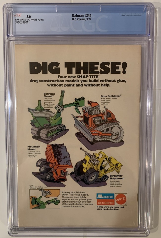 Batman #244 CGC 8.0 Ra's Al Ghul Cover Neal Adams 1972 | eBay