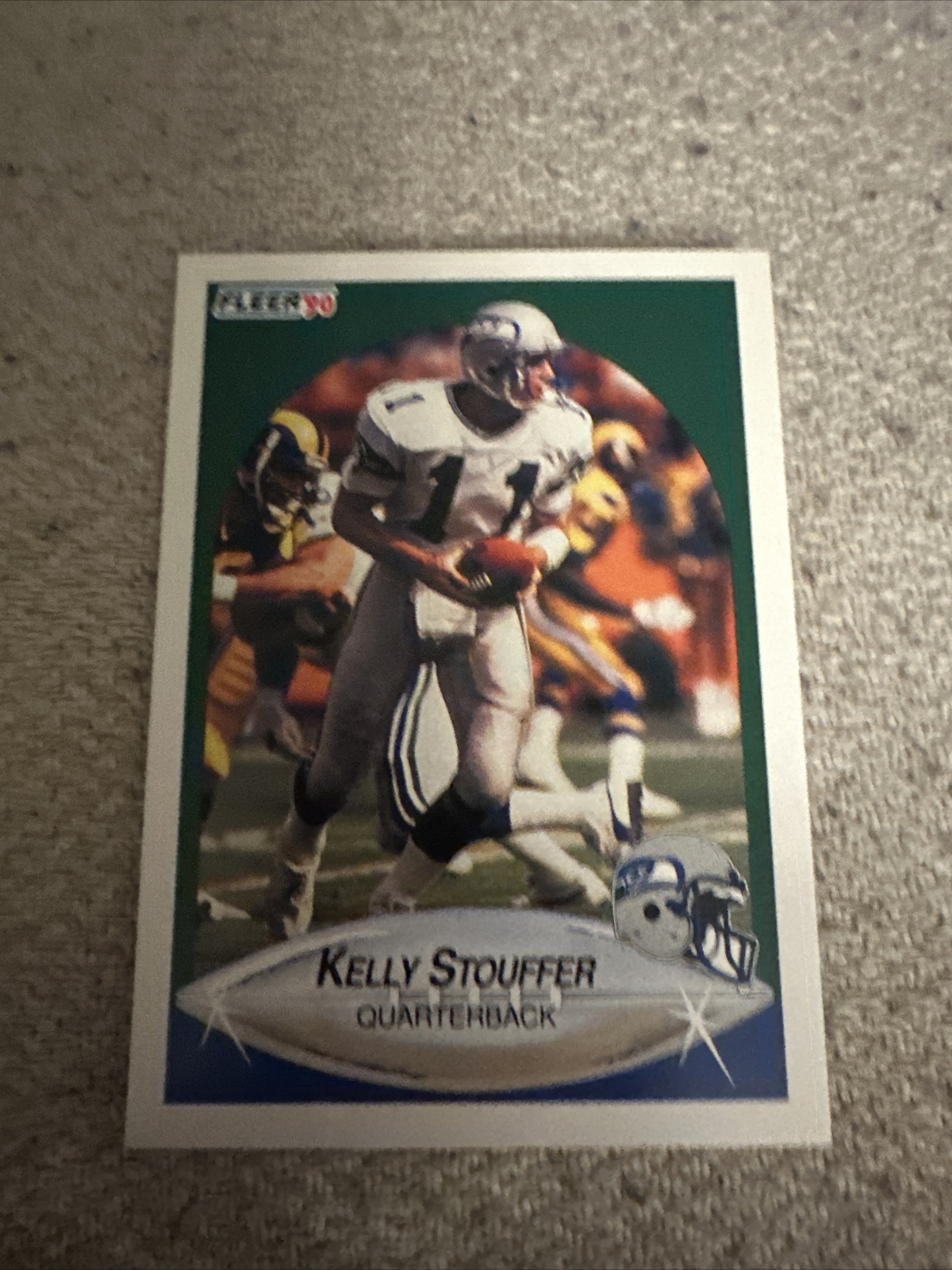 1990 Fleer Kelly Stouffer Seattle Seahawks #273 football card | eBay