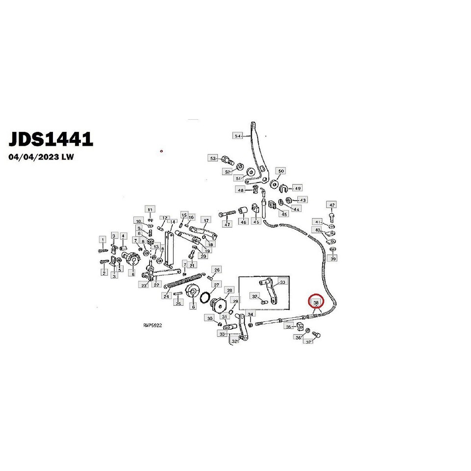 AR26810 R31422 Rockshaft Lever Lift Control Cable w/ End Fits John ...