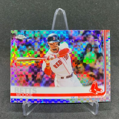 2019 Topps Chrome Mookie Betts XFractor Refractor #50 Red Sox Dodgers ...