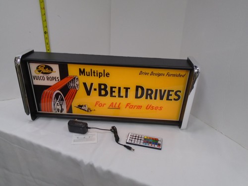 Gates V-Belt Drives LED Display lighted sign lightbox Wall Hanging ...