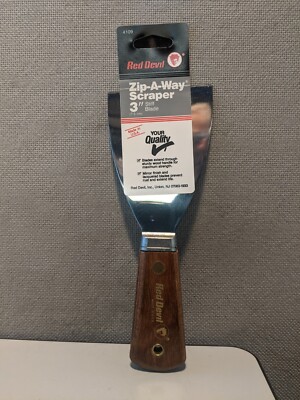 VINTAGE RED DEVIL PROFESSIONAL 3" ZIP-A-WAY SCRAPER STIFF KNIFE, #4109 ...