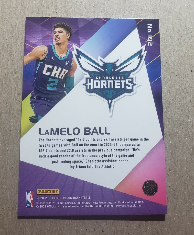 2020-21 Panini Recon LaMelo Ball RC #102 Charlotte Hornets Rookie | eBay